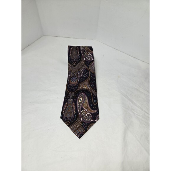 Dior | Accessories | Christian Dior Monsieur Usa Made Silk Neck Tie Purple Blue Paisley | Poshmark